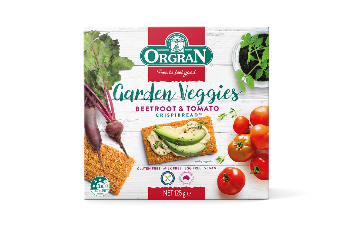ORGRAN BEETROOT & TOMATO CRISP BREADS 125G – Simply Organic NZ
