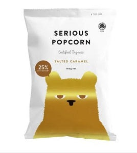 SERIOUS FOODS SALTED CARAMEL POPCORN 70G – Simply Organic NZ
