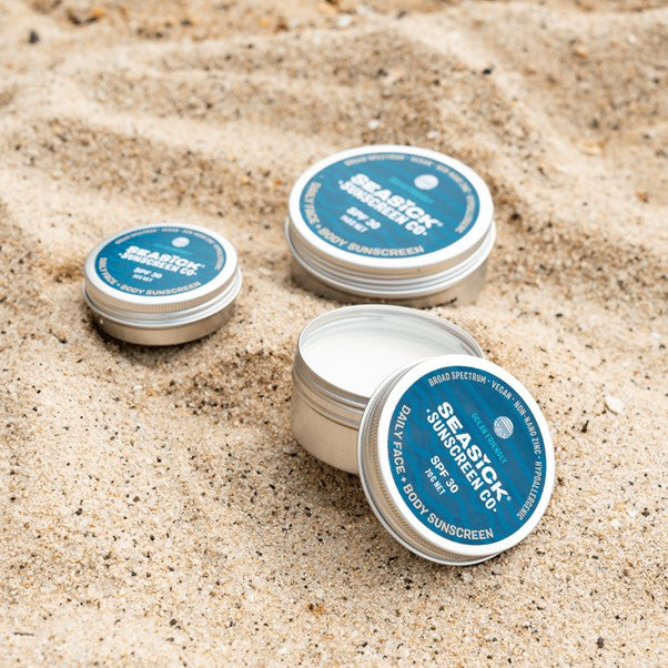 SEASICK SUNCREEN SPF30 30G TIN – Simply Organic NZ