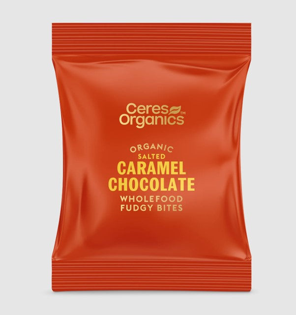 CERES SALTED CARAMEL FUDGY BITE SINGLE 30G – Simply Organic NZ