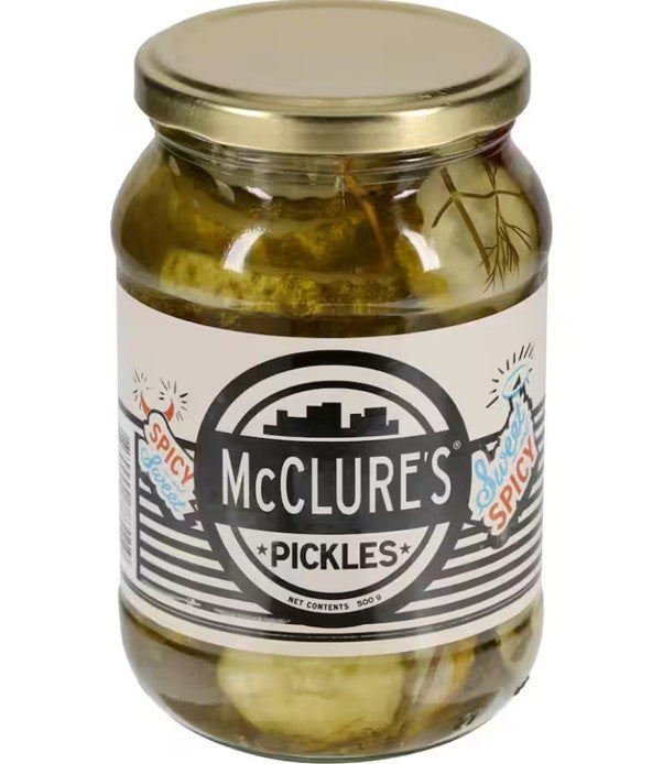 MCCLURES SWEET & SPICY PICKLES 500G – Simply Organic NZ