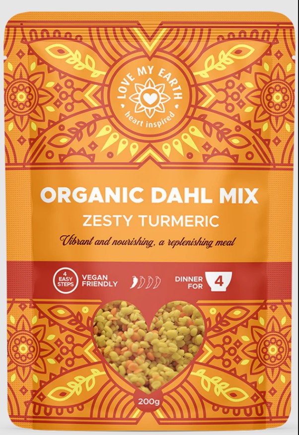 LOVE MY EARTH ZESTY TURMERIC DAHL MIX 200G – Simply Organic NZ