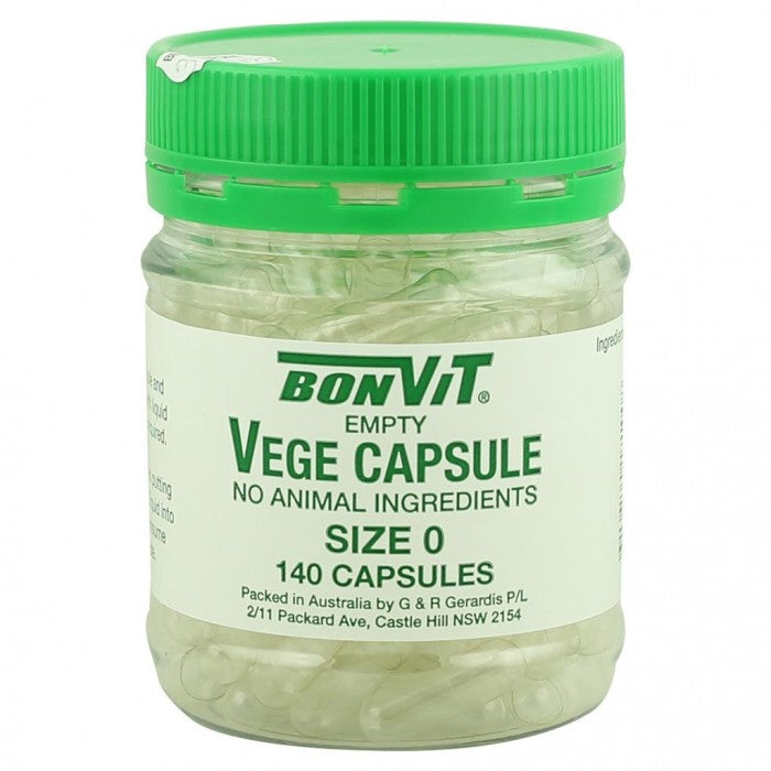 BONVIT VEGE CAPSULES 140S SIZE 0 – Simply Organic NZ