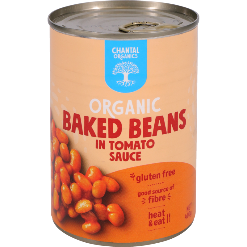 CHANTAL ORGANIC BAKED BEANS CAN 400G – Simply Organic NZ