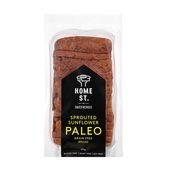 Bakeworks Home Street Sunflower Paleo Bread 470g Simply Organic Nz
