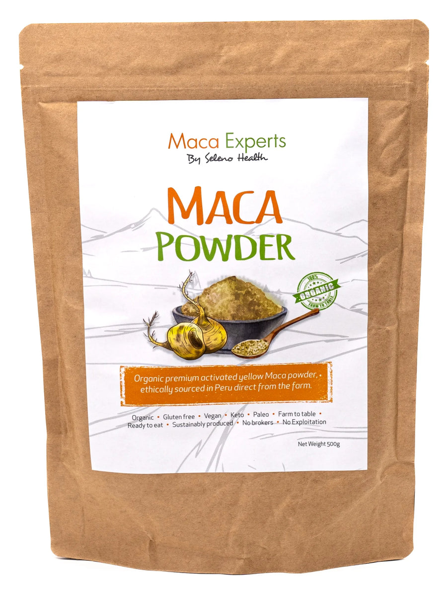 SELENO HEALTH ORGANIC MACA 500G – Simply Organic NZ