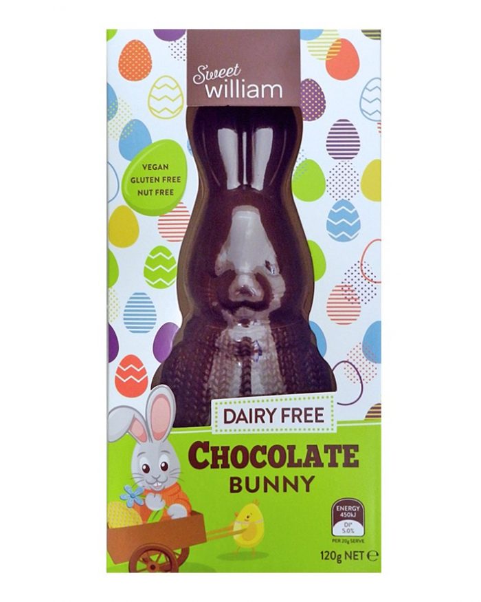 SWEET WILLIAM HOLLOW CHOCOLATE EASTER BUNNY 120G – Simply Organic NZ